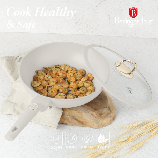 Wok fedővel (28 cm) - BerlingerHaus